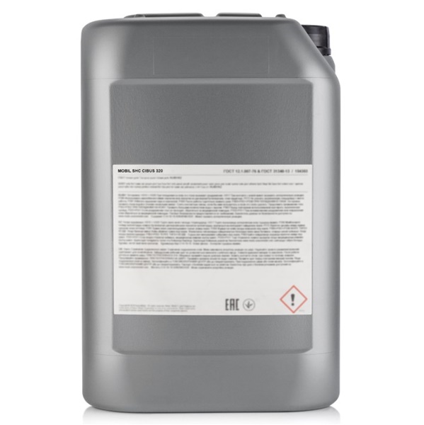 Bestel de Mobil SHC Cibus 320 in 20 liter verpakking | Den Hartog B.V.