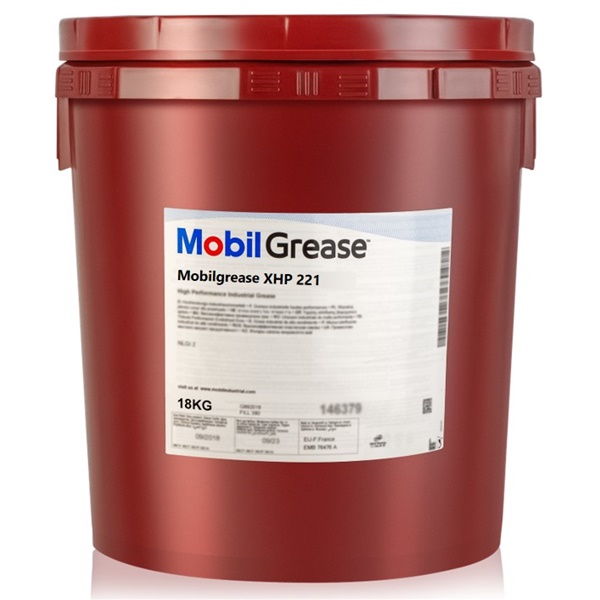 Bestel de Mobilgrease XHP 221 in emmers van 18 kilogram | Den Hartog B.V.